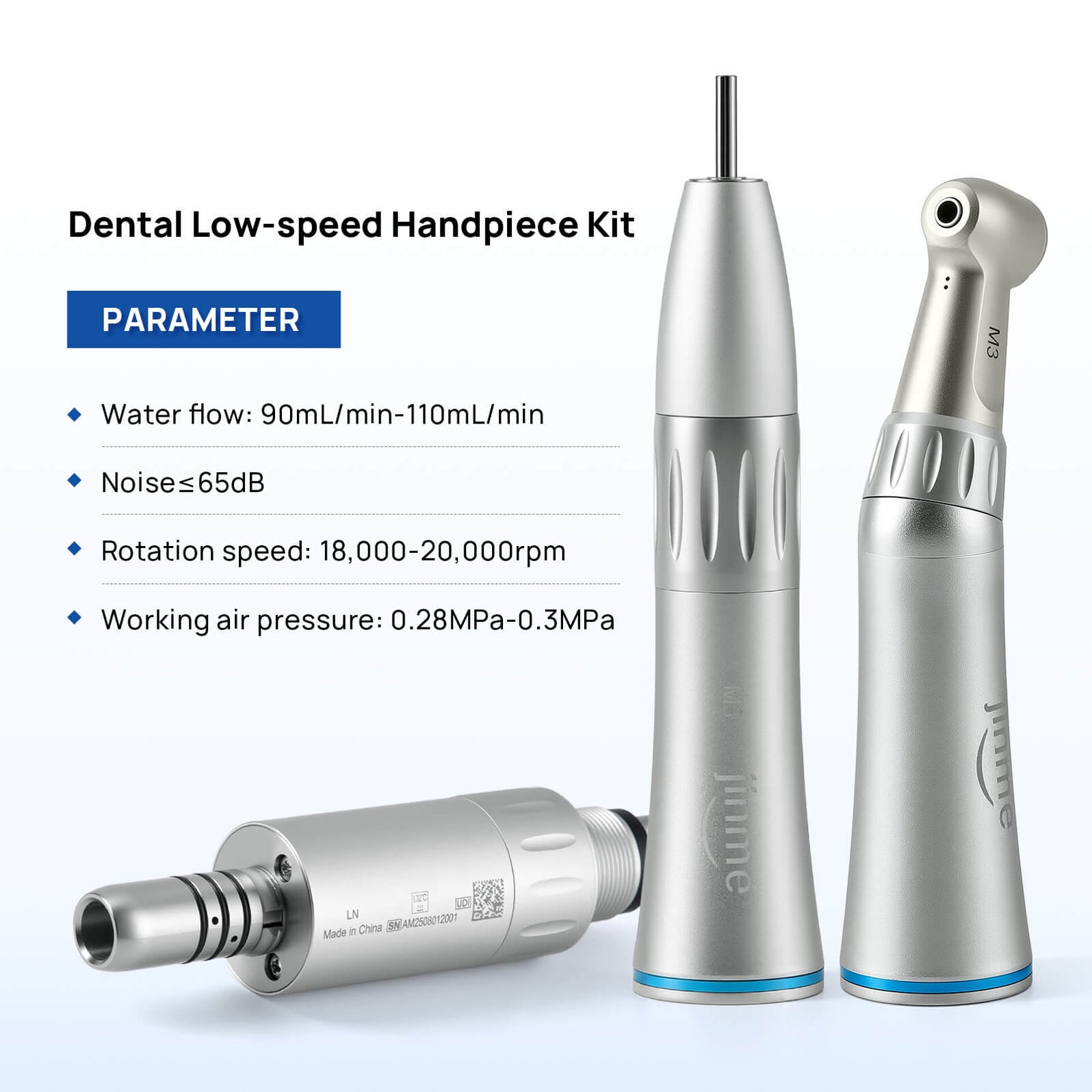 Jinme 1:1 Low Speed Dental Handpiece Kit Internal Water Spray | JMU Dental