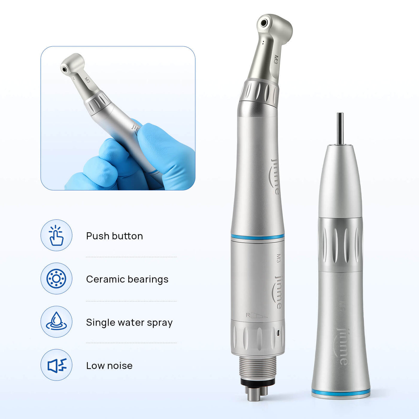 Jinme 1:1 Low Speed Dental Handpiece Kit Internal Water Spray | JMU Dental