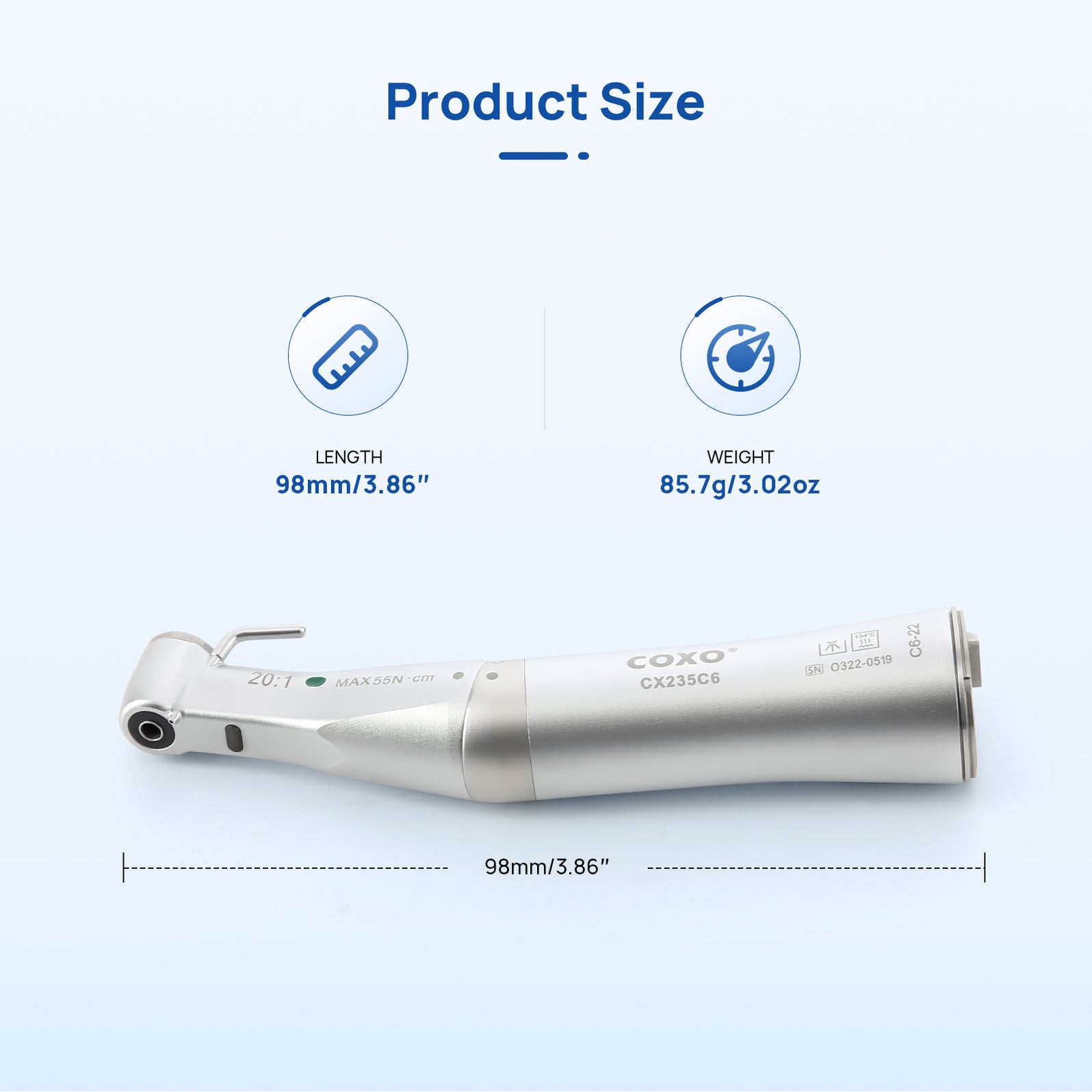 COXO CX235C6 Dental Low Speed Handpiece For Implant With Fiber Optic ...