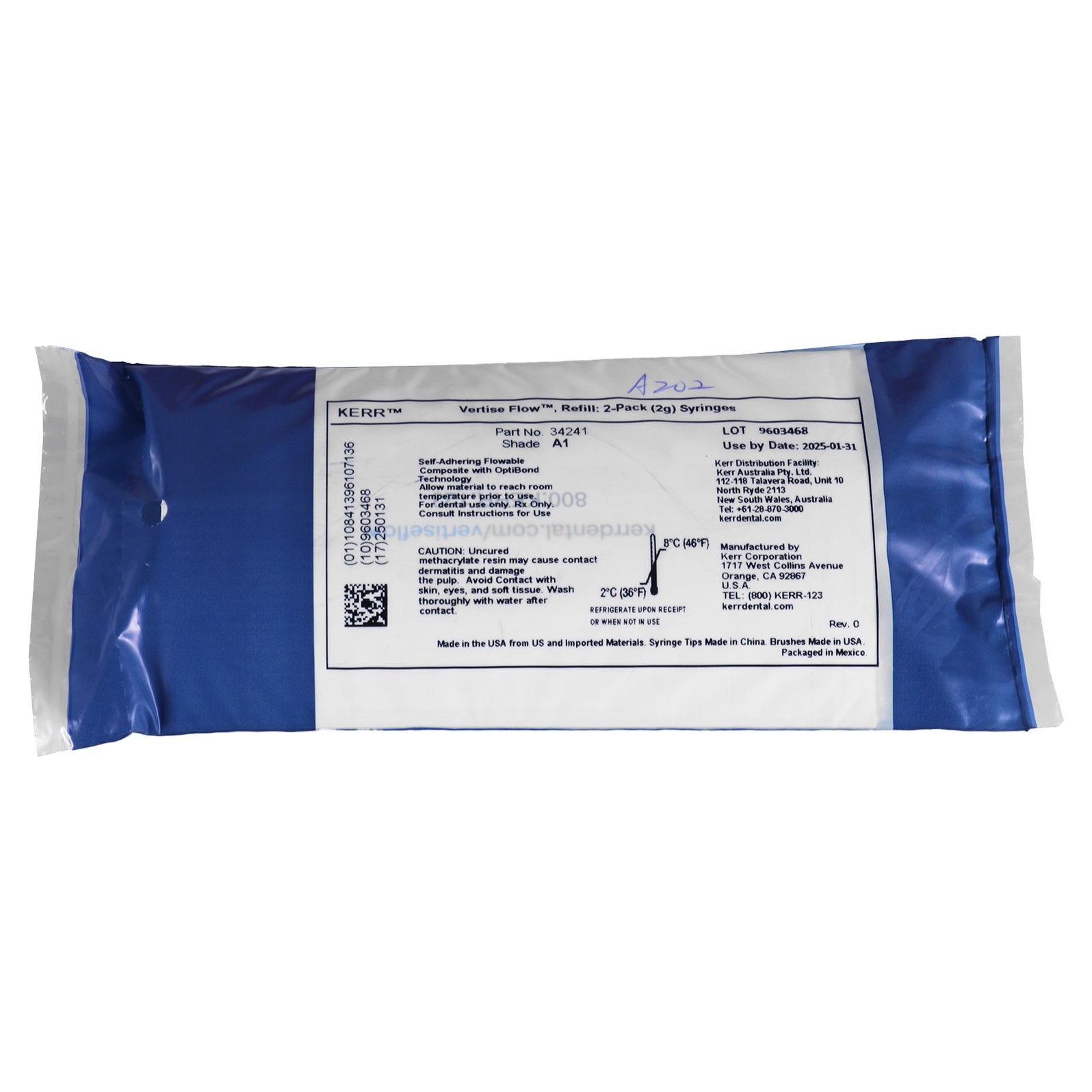 Kerr Vertise Flow Composites Self-Adhering Flowable Composite A1/A2 ...