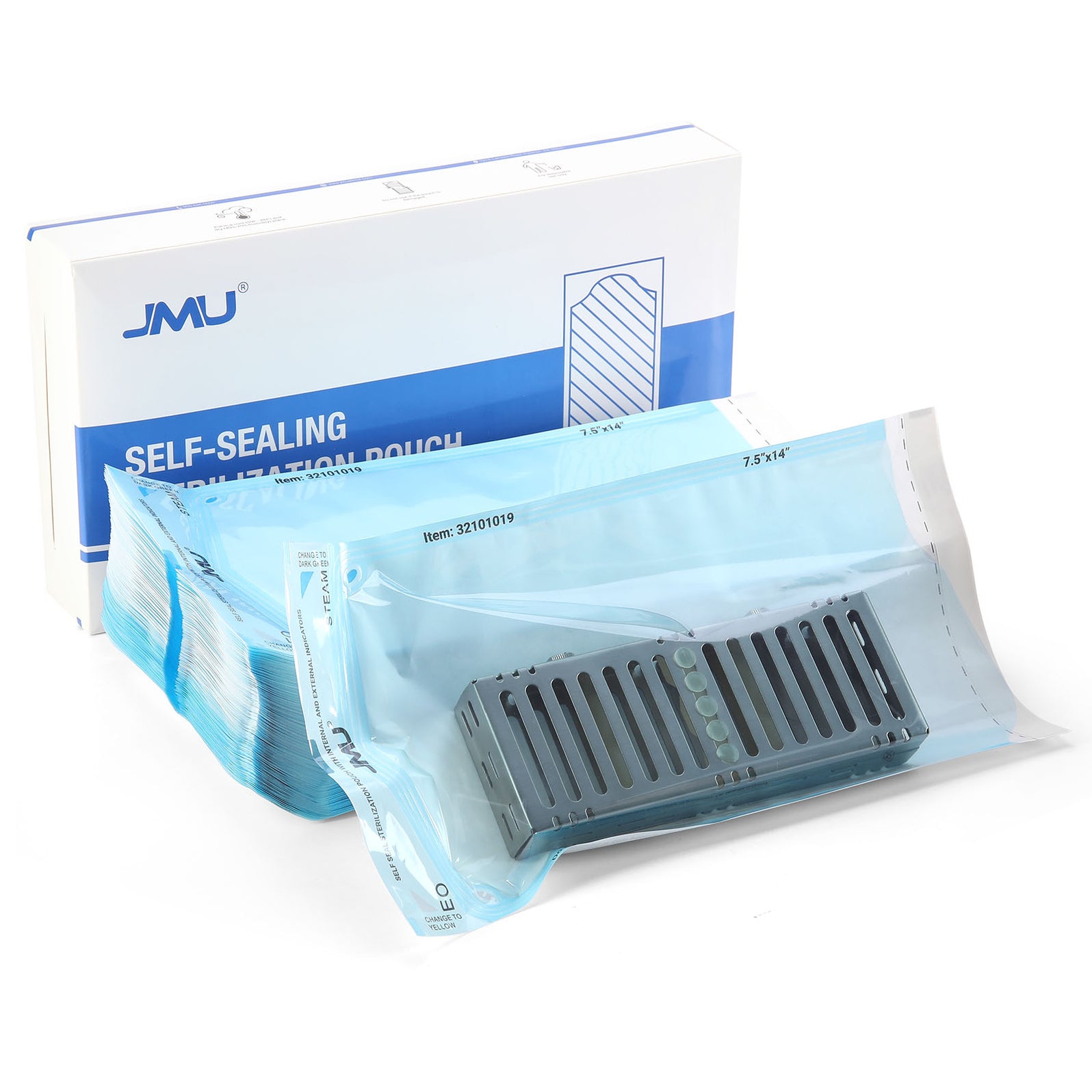 Self-Sealing Sterilization Pouch 7.5" x 14" 1000Pcs/case | JMU Dental