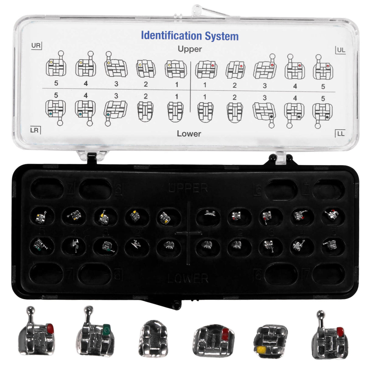 JMU Dental Mini Roth Brackets Hook on 3,4,5 - S Series MIM 20pcs/set