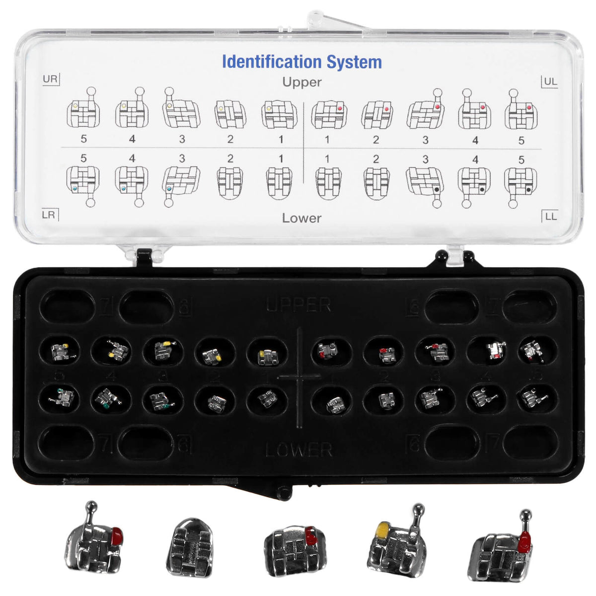 JMU Dental Standard Roth Brackets Hook on 3,4,5 - S Series (MIM) 20pcs