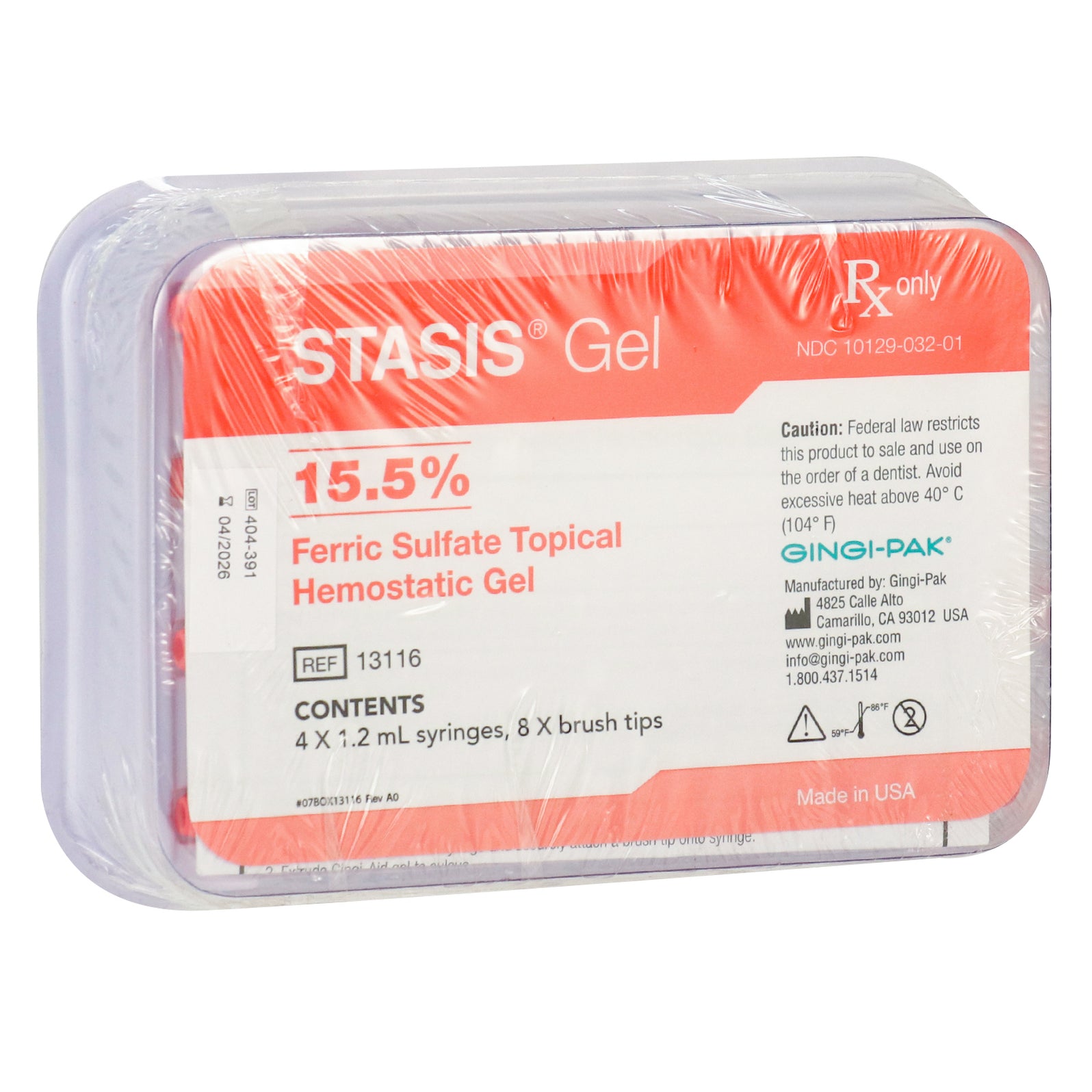 GINGI-PAK Stasis Hemostatic Gel in Syringe 15.5% | JMU Dental