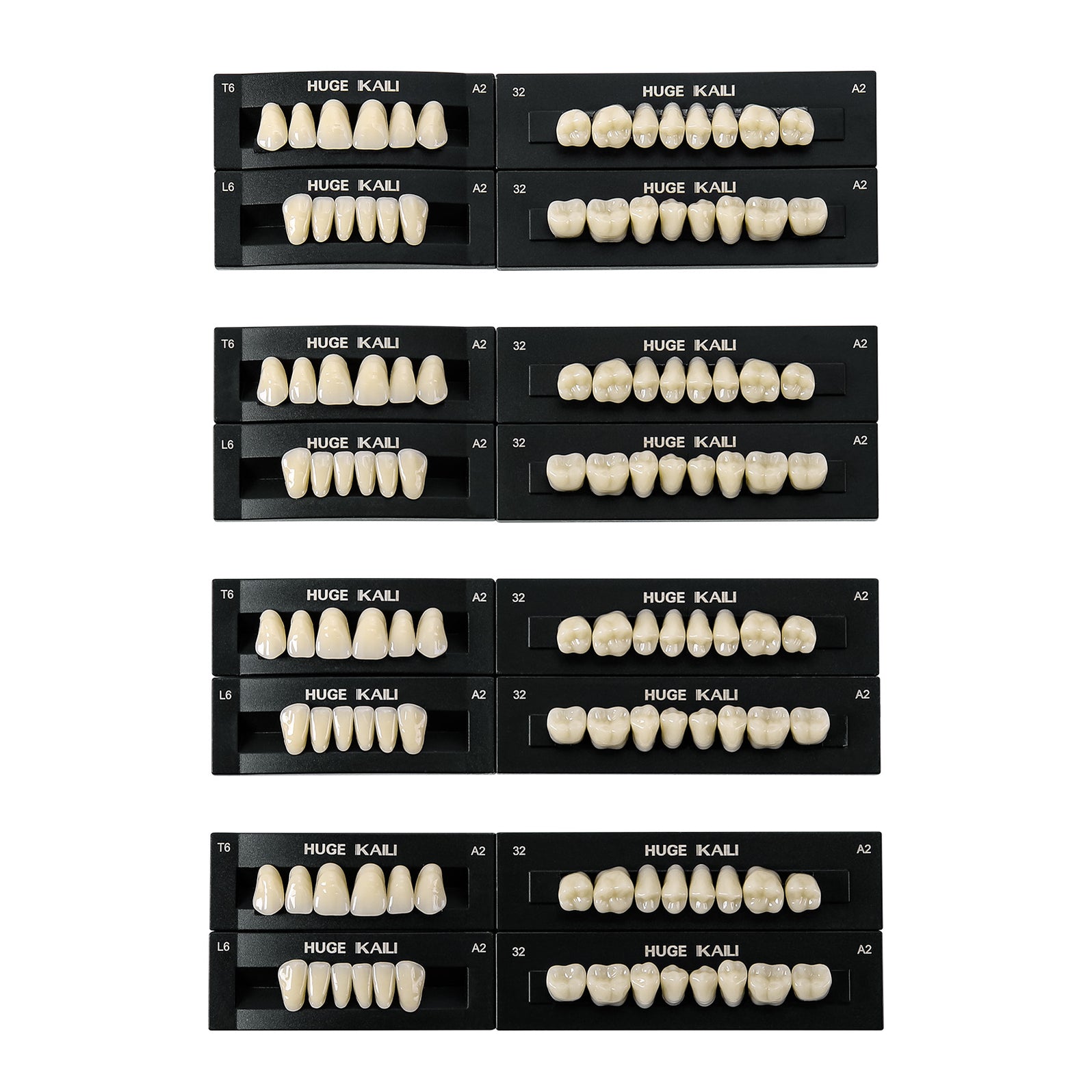 JMU Dental Kaili Synthetic Polymer Acrylic Resin Denture Teeth 4 Full