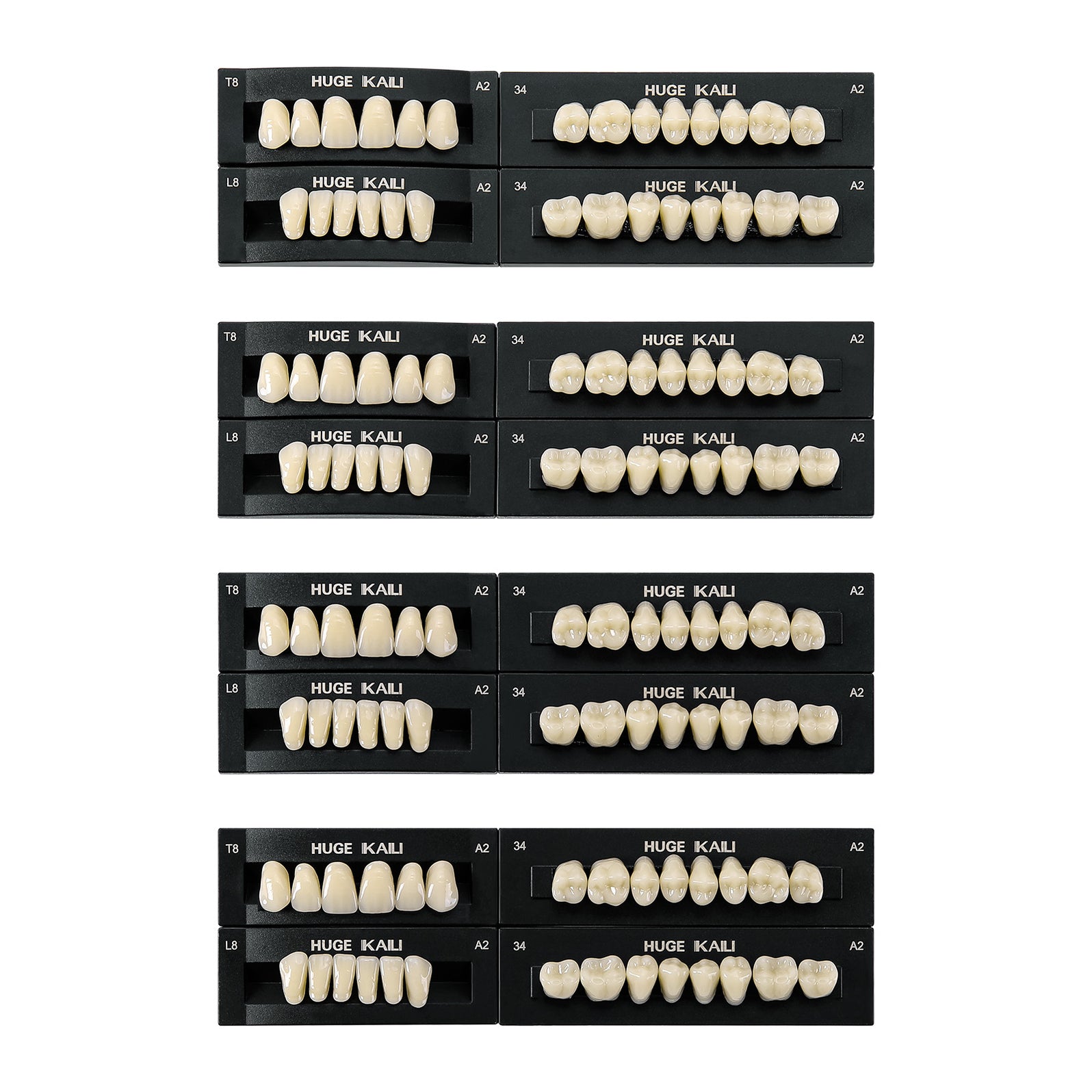 JMU Dental Kaili Synthetic Polymer Acrylic Resin Denture Teeth 4 Full