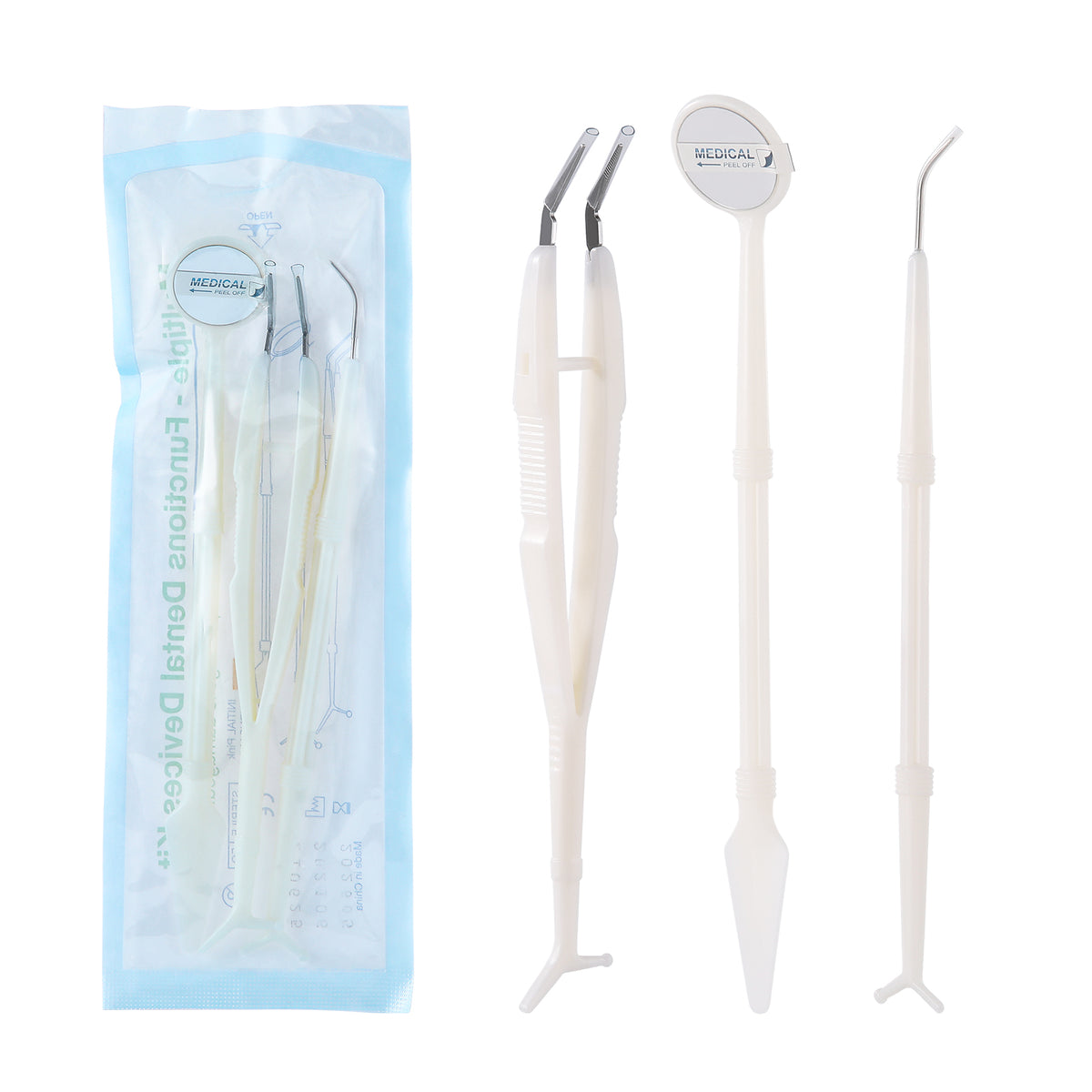JMU Dental Disposable Dental Examination Instrument Kit Dental Mirror