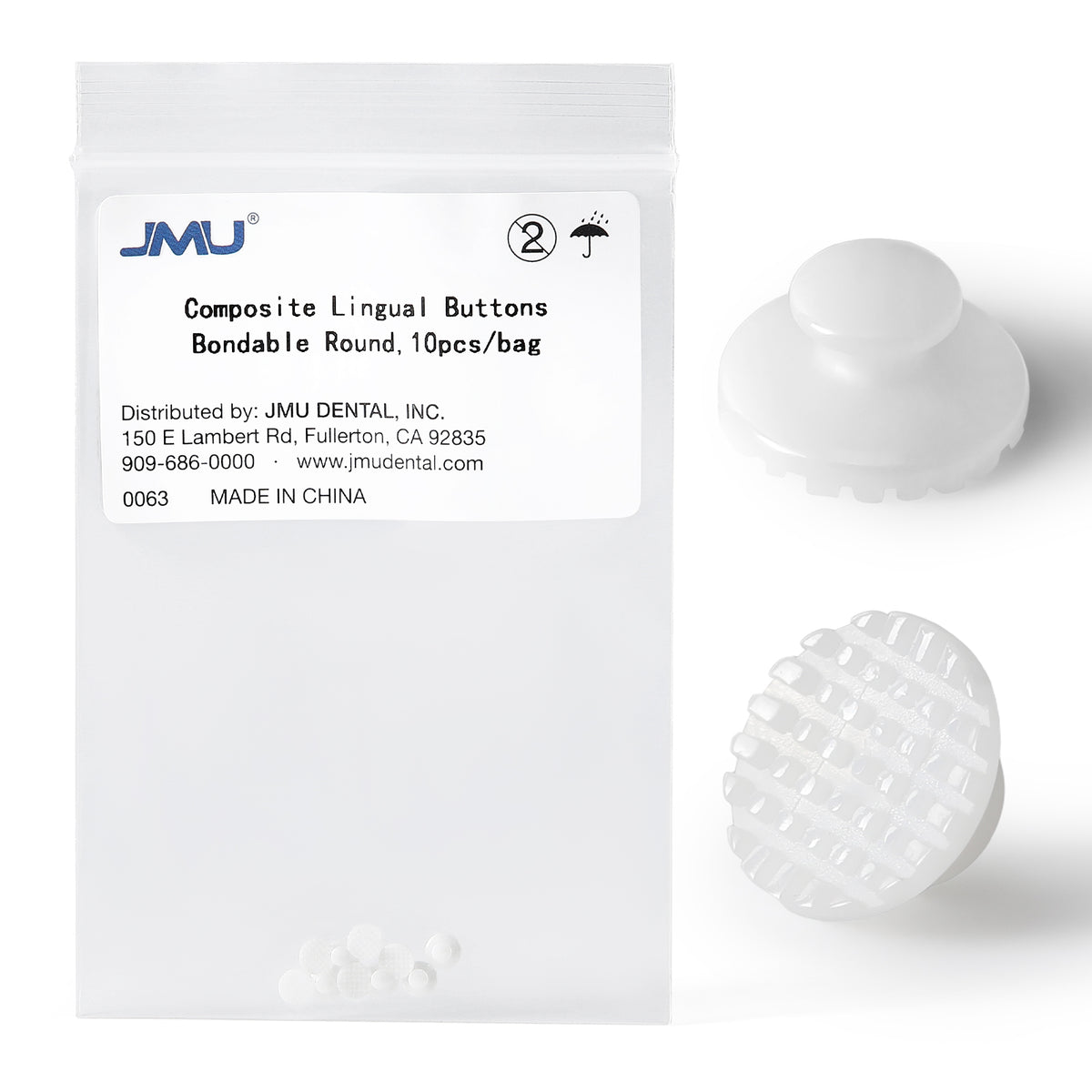 JMU Dental Orthodontics Composite Lingual Buttons Bondable 10pcs/pk